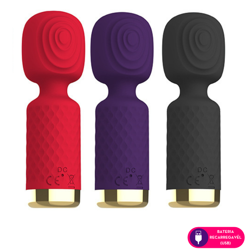Mini Massageador Varinha Mágica Com Toque Aveludado Mlvm2148 Meame Love